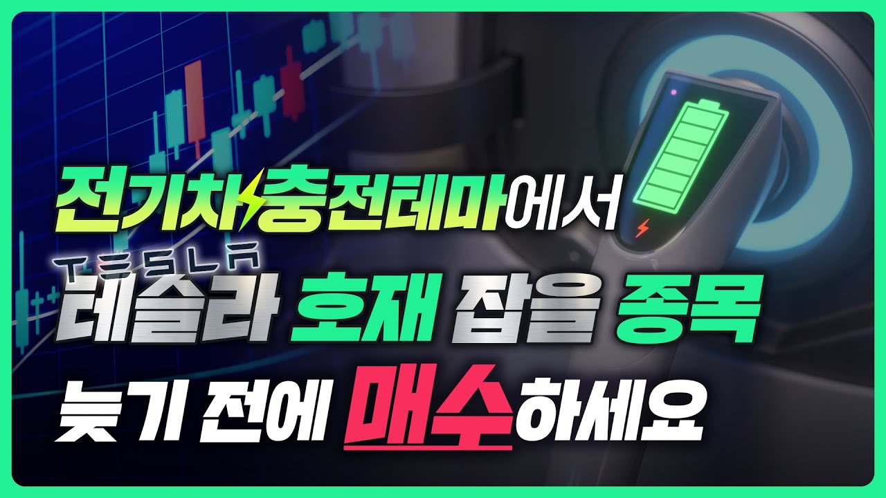 테슬라 호재 잡고 상승랠리 간다 전기차 충전 섹터에서 제일 주목해야 할 이 종목 떠나기 전에 빨리 매수하세요 Youtube