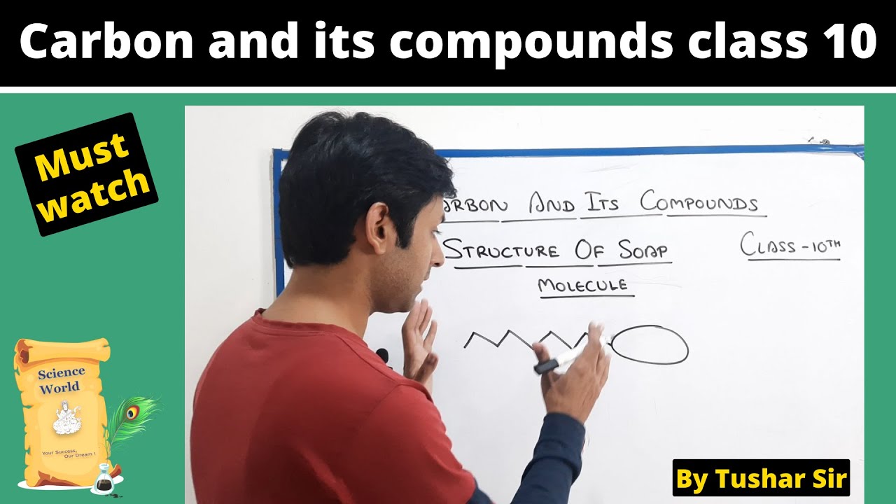 carbon and its compounds class 10 | Structure of soap molecule - YouTube