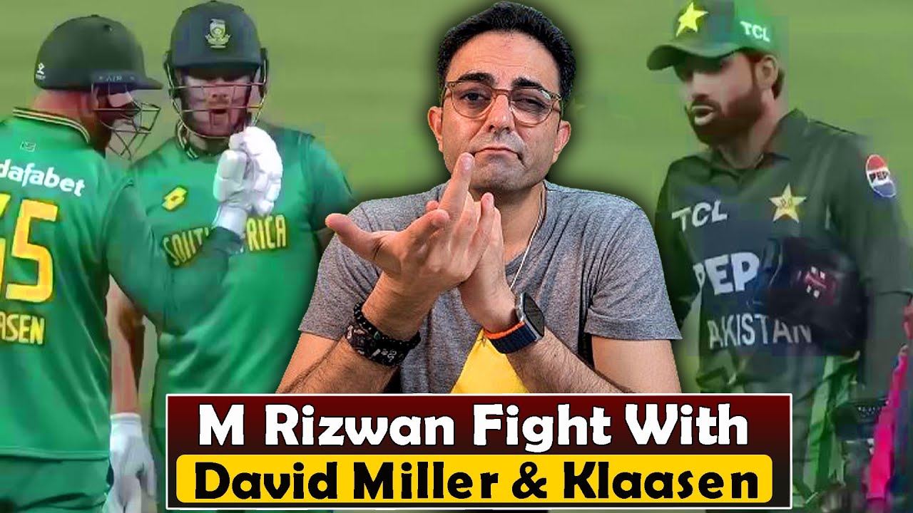 Heated arguments between Mohammad Rizwan and David Miller in Pak vs SA ...