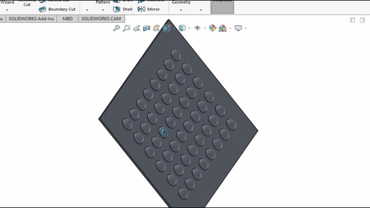 How to design DIMPLE over a plate in SOLIDWORKS! - YouTube