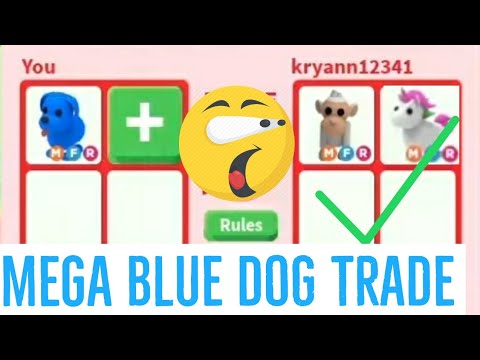 What People Trade For Mega Blue Dog In Adopt Me Trading - YouTube