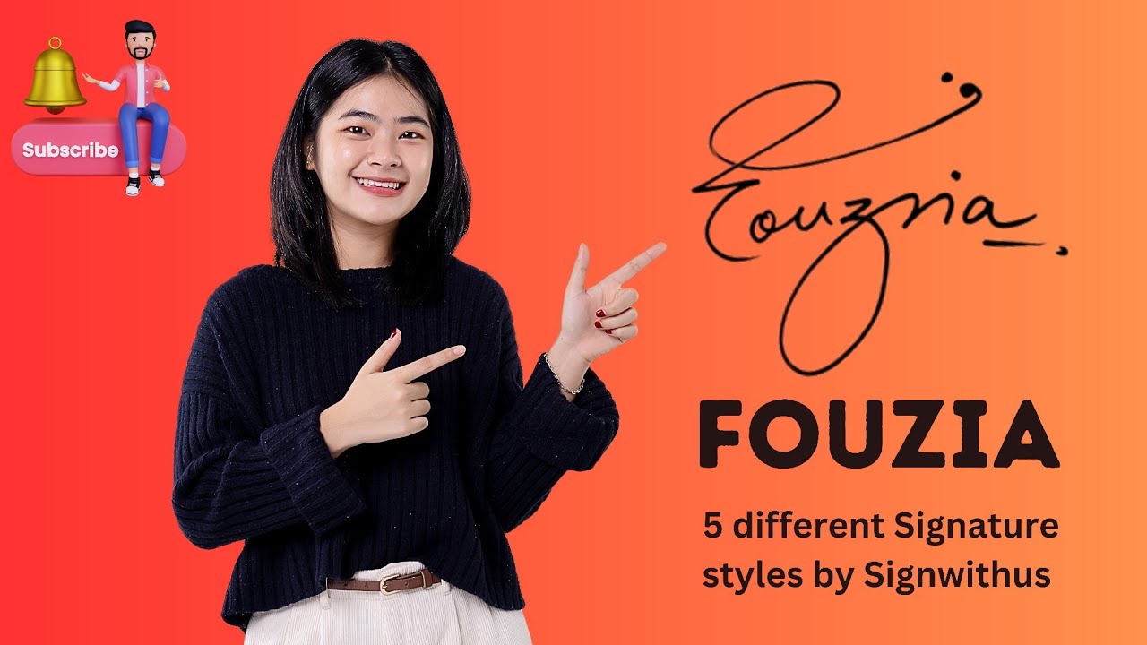 "Fouzia Name Signature Style Goes Viral on YouTube" - YouTube