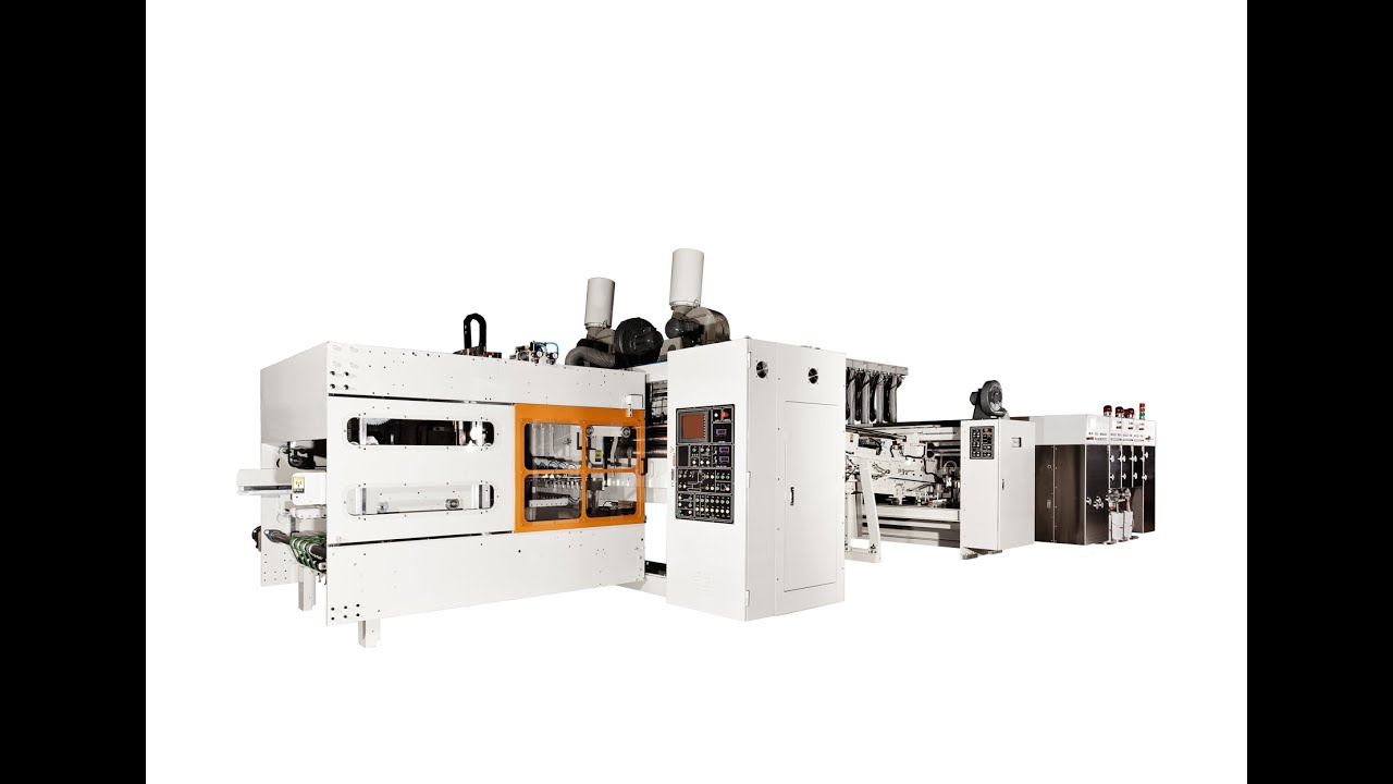 Lian Tiee Flexo Folder Gluer - TOP LOAD COUNTER EJECTOR - YouTube