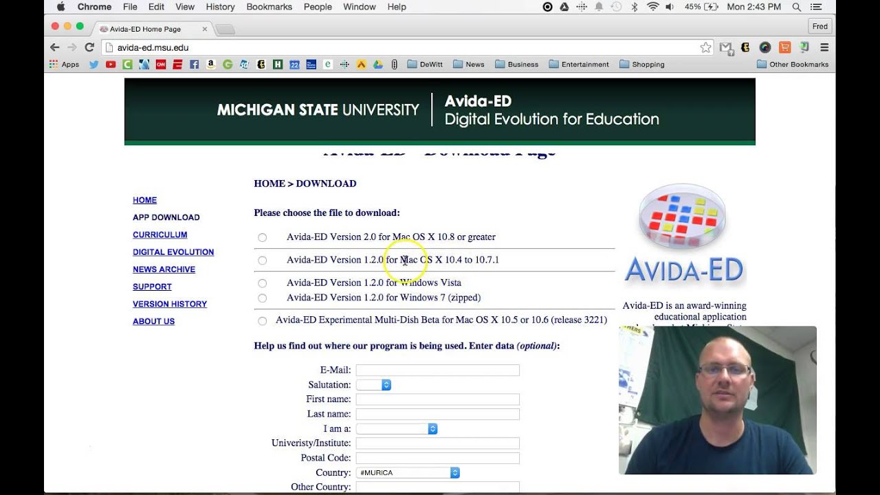 Avida-ED: Download Mac - YouTube