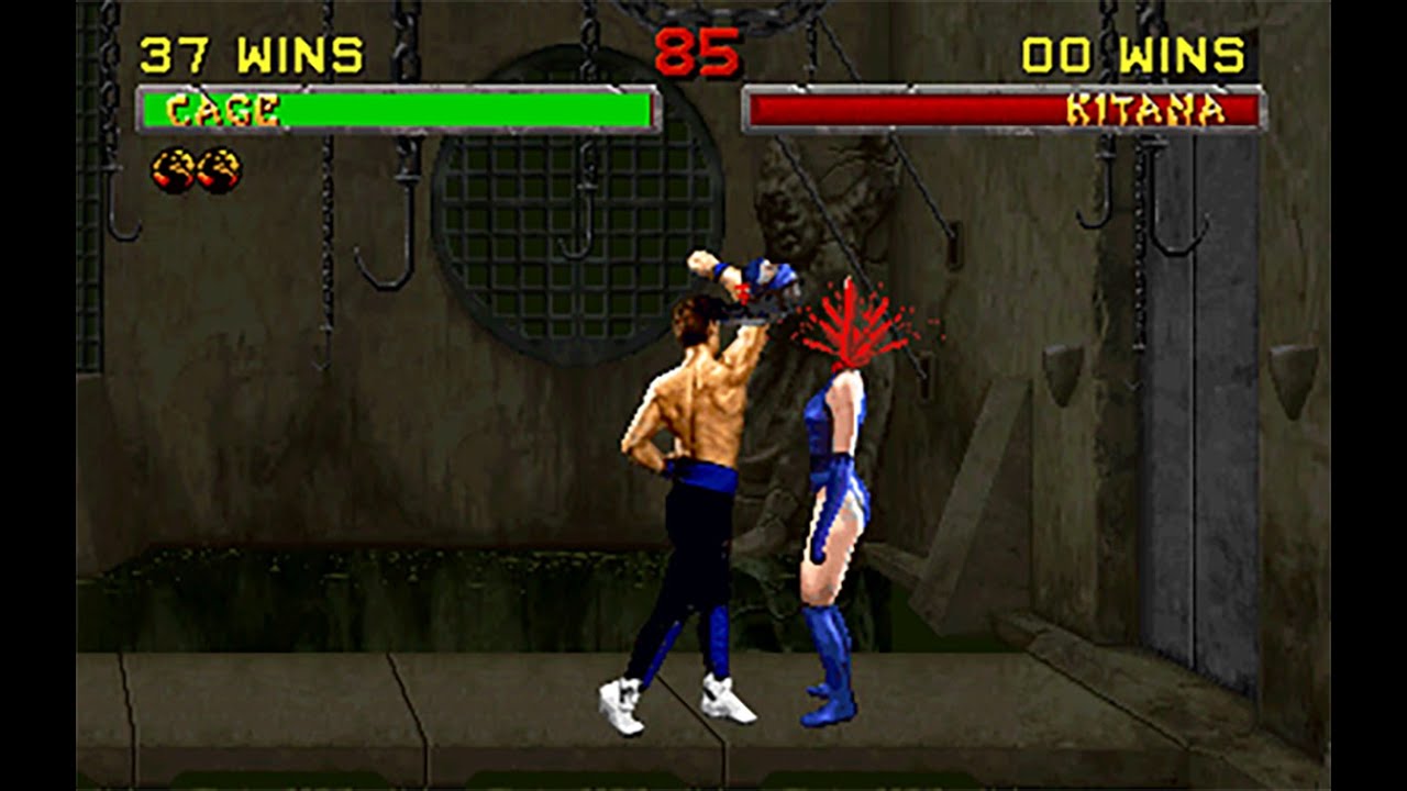 Mortal Kombat II - Johnny Cage - Triple Decapitation Uppercut Fatality ...