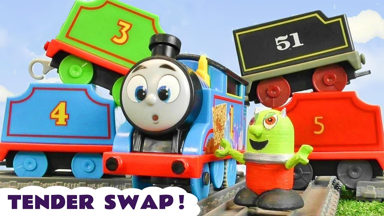 Tender Swap Story with Thomas The Train and Rascal Funling - YouTube