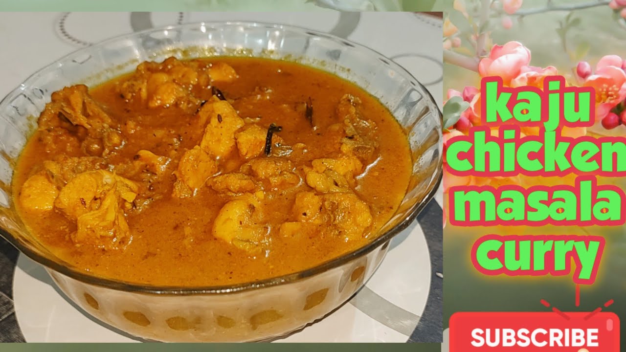 Kaju chicken masala curry //kaju chicken //how to make kaju chicken ...