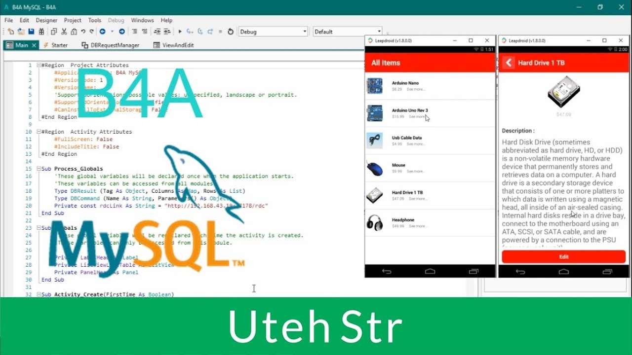 Basic4android B4a Mysql Database Xampp Server With B4a Crud