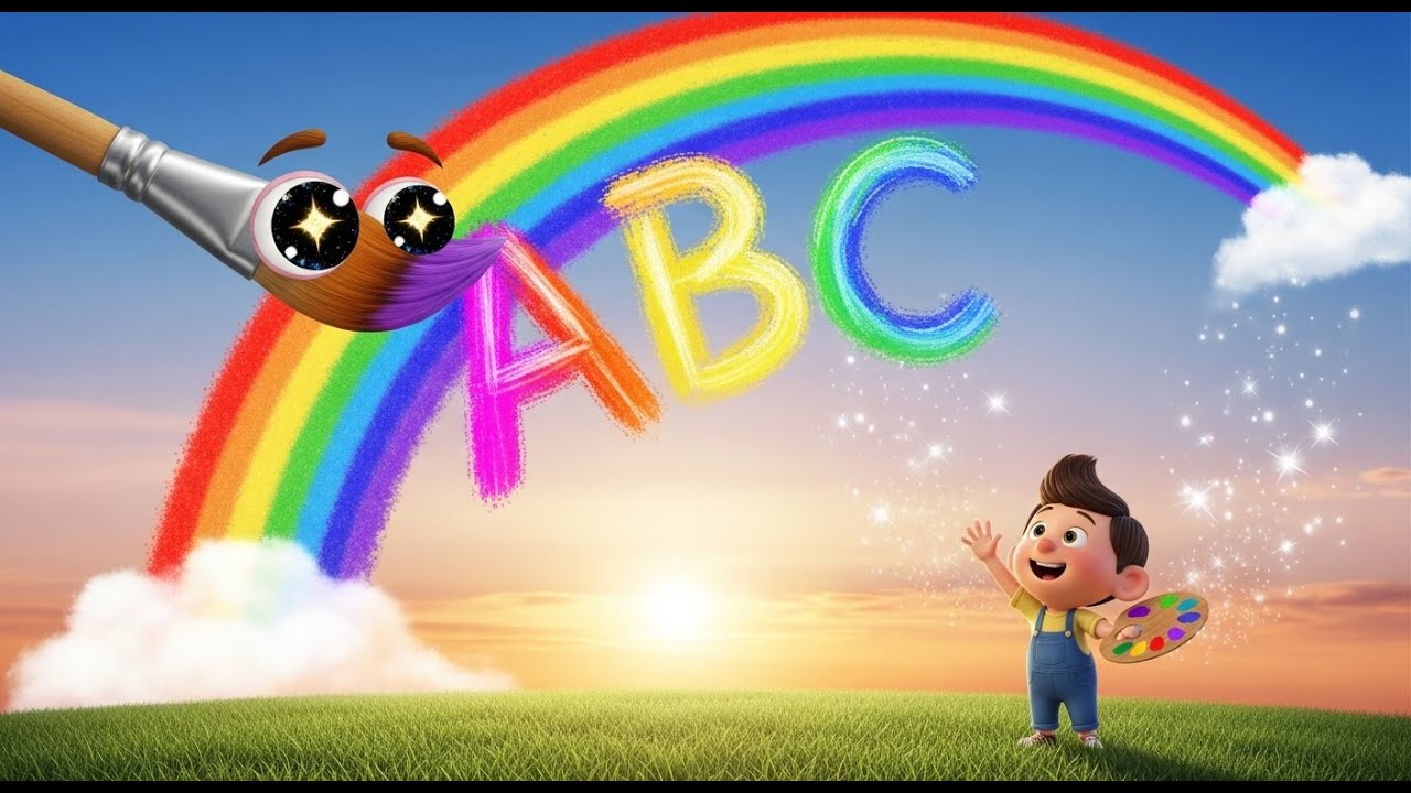 ABC Rainbow Magic Paintbrush 🌈🖌️ | Learn Alphabet for Kids | Fun ABC ...