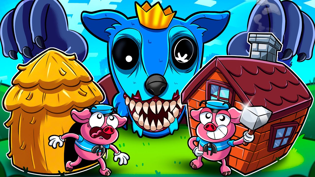 NIGHTMARE THREE LITTLE PIGS ANALOG HORROR GAME! (Build to Hide) - YouTube