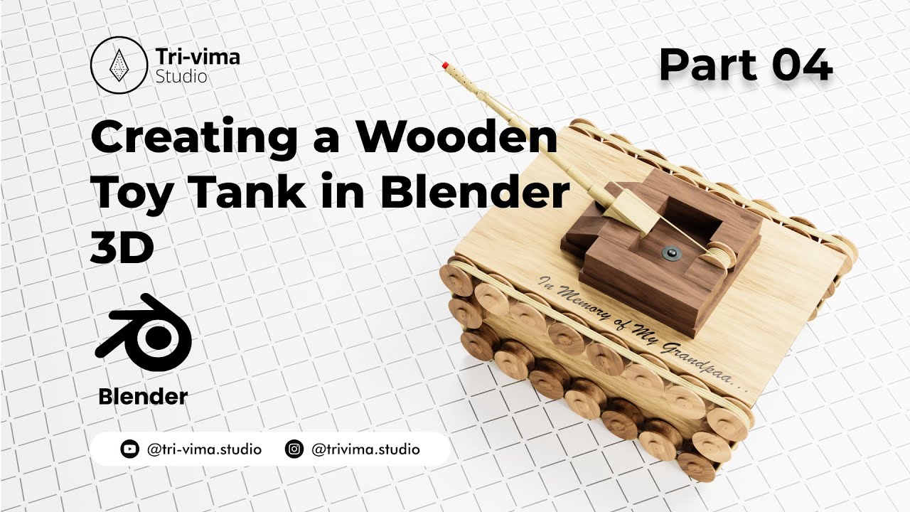 Creating a Wooden Toy Tank in Blender 3D | Part 04 | Procedural Shaders ...