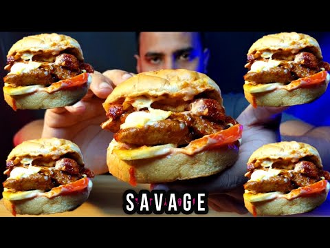 MANNER LESS EATING | How to Eat BBQ Fatty Burger (S2E4) | Koyes ASMR