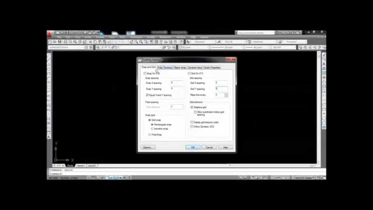 Autocad Unit Grid Line YouTube Autocad Unit Grid Line YouTube