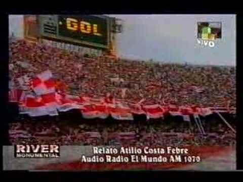 Gol de Pipino Cuevas a Racing Club (Relato de Atilio Costa Febre) - Clausura 2002 - River Plate