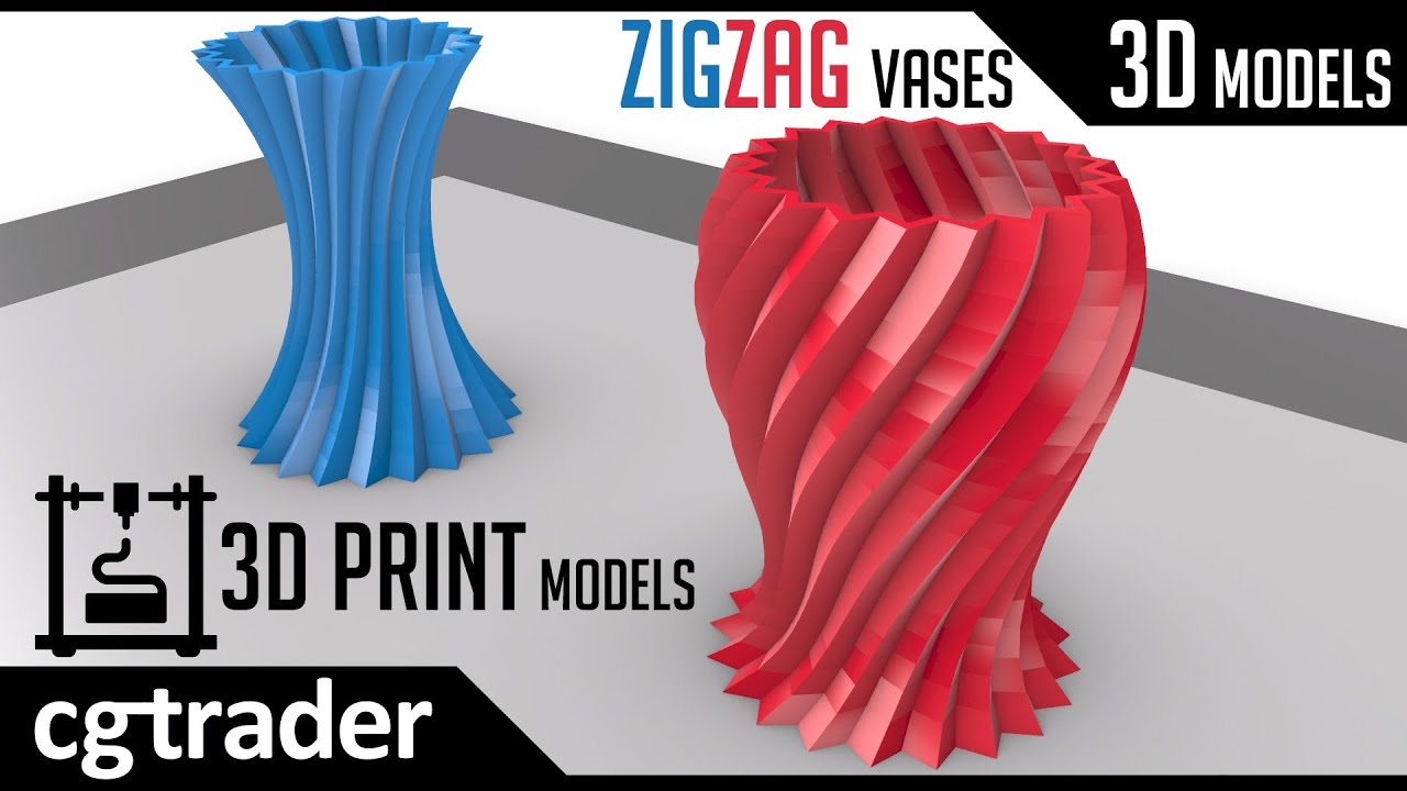 Zigzag wavy Vases - 3D Print models on (CGTrader) - Chill out Lounge Music - YouTube