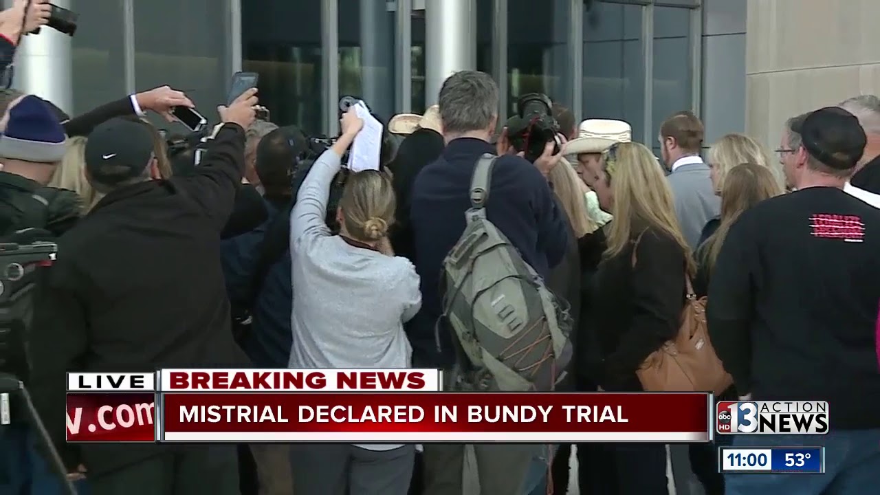 Bundy ranch standoff case ends in mistrial - YouTube