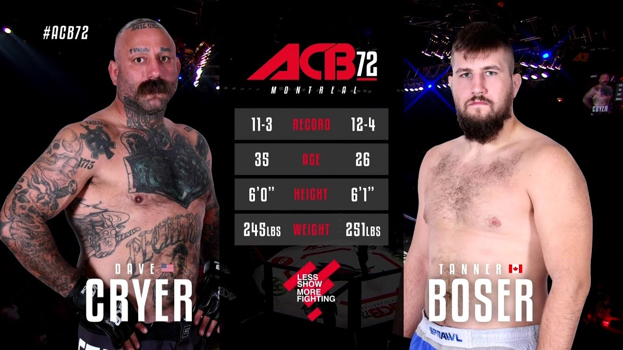 Дейв Краер vs. Таннер Босер | Dave Cryer vs. Tanner Boser | ACB 72 ...