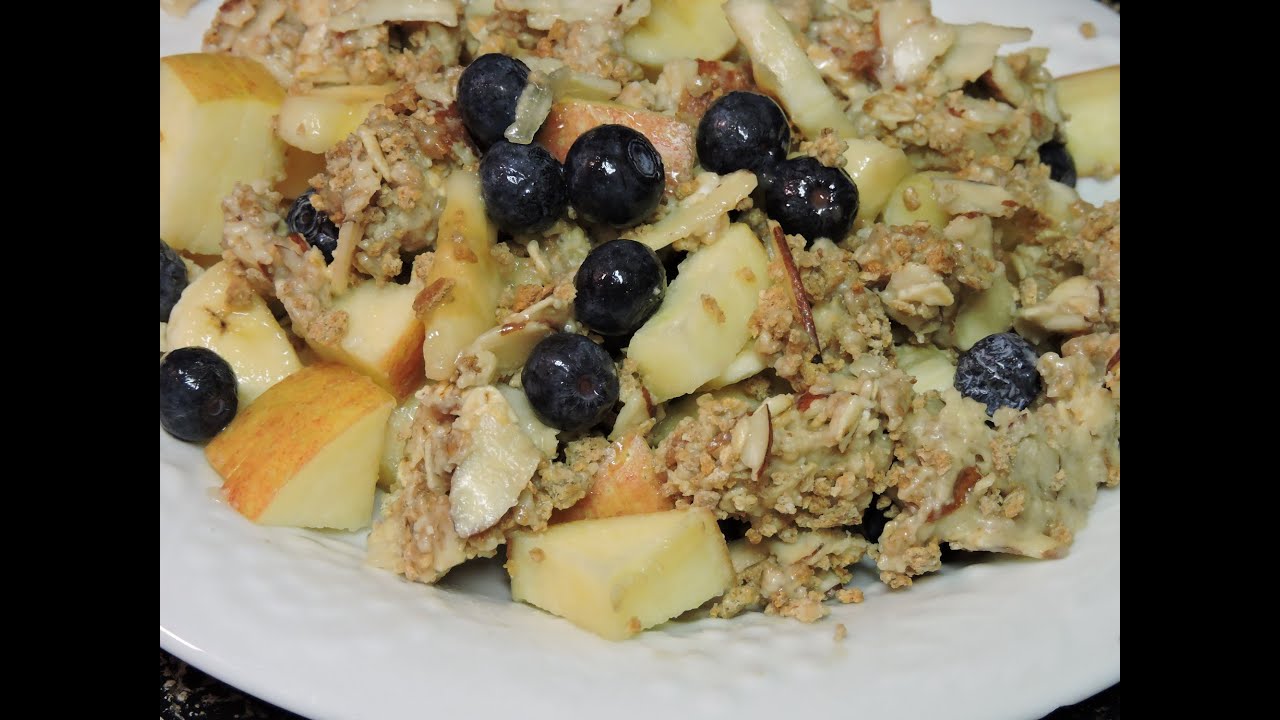 Crunchy Breakfast Fruit Topping Made With Protein Powder - YouTube