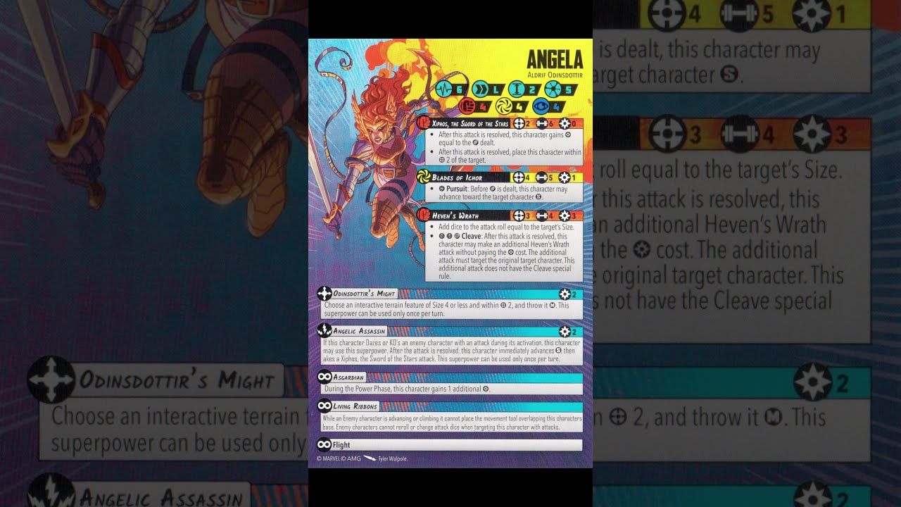 Angela in Marvel Crisis Protocol in 1 min or less - YouTube