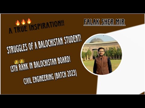 Study in NUST from Balochistan || Interview of Falak Sher Mir ...