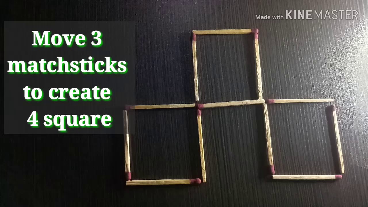 MATCHSTICKS PUZZLE TRICKS THAT BLOW YOUR MIND (posporo palito) #puzzle ...