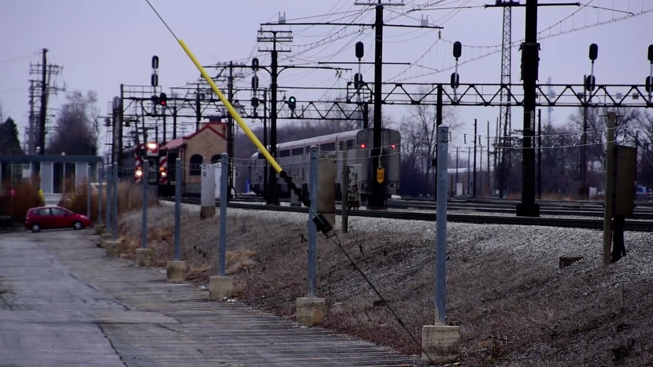 Metra Electric Line Heading South into Homewood Metra Station - Jan ...