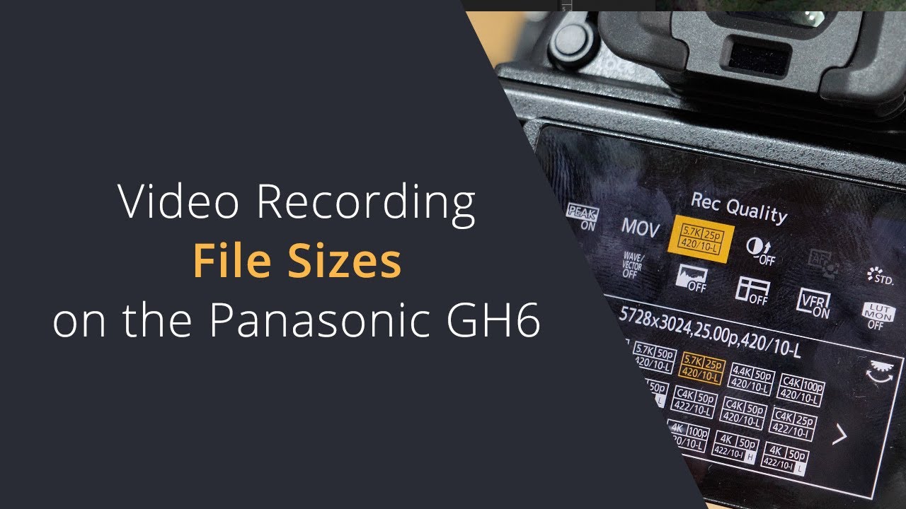 Video recording sizes on the Panasonic GH6 | How big are the file sizes ...