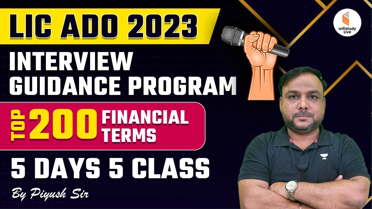 LIC ADO 2023 | Interview Guidance Program | Top 200 Financial Terms | 5 ...
