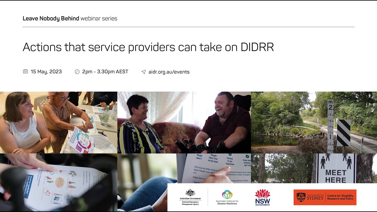 Actions that service providers can take on DIDRR | Leave Nobody Behind ...