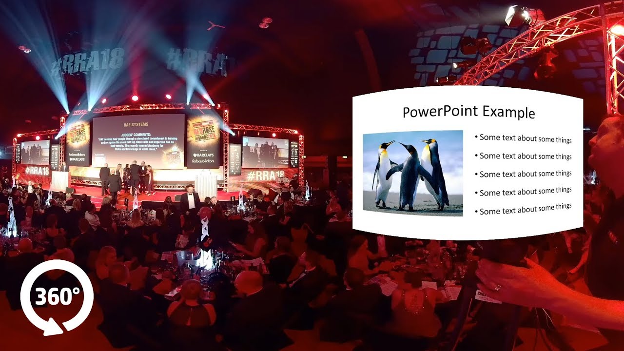 Example of 360° video with PowerPoint slide - YouTube