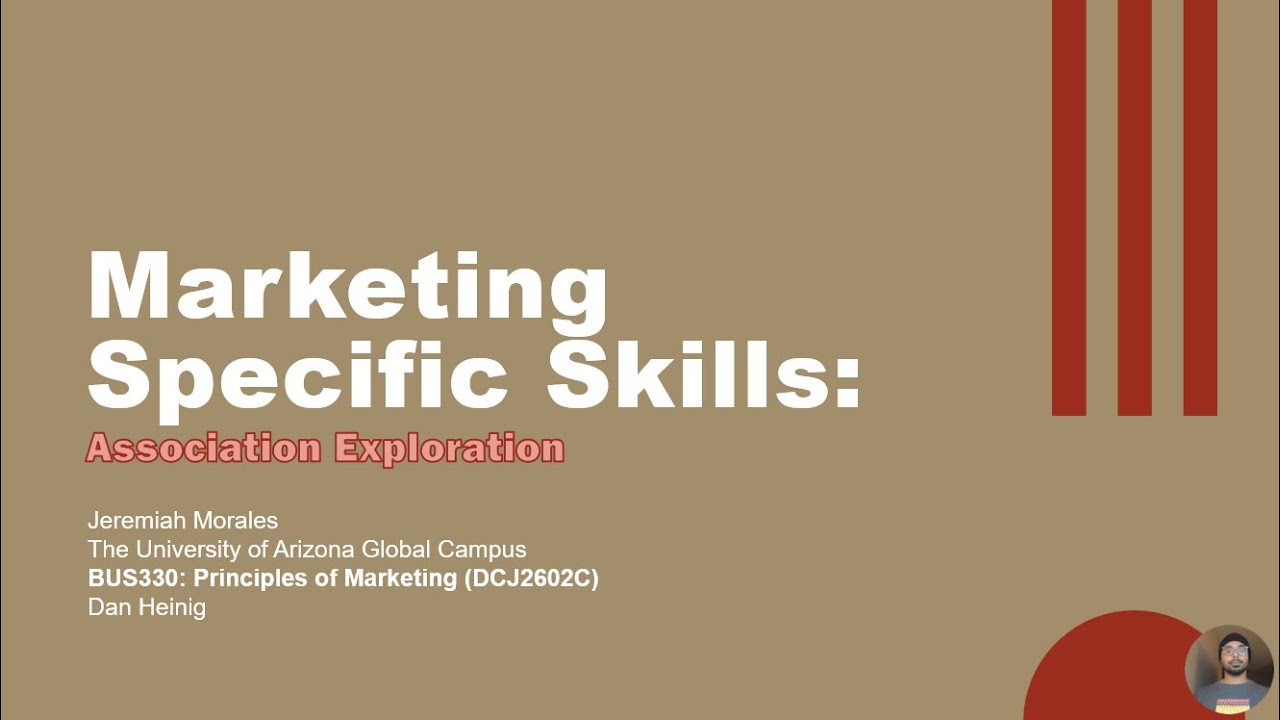 Marketing Specific Skills and Association Exploration Presentation ...