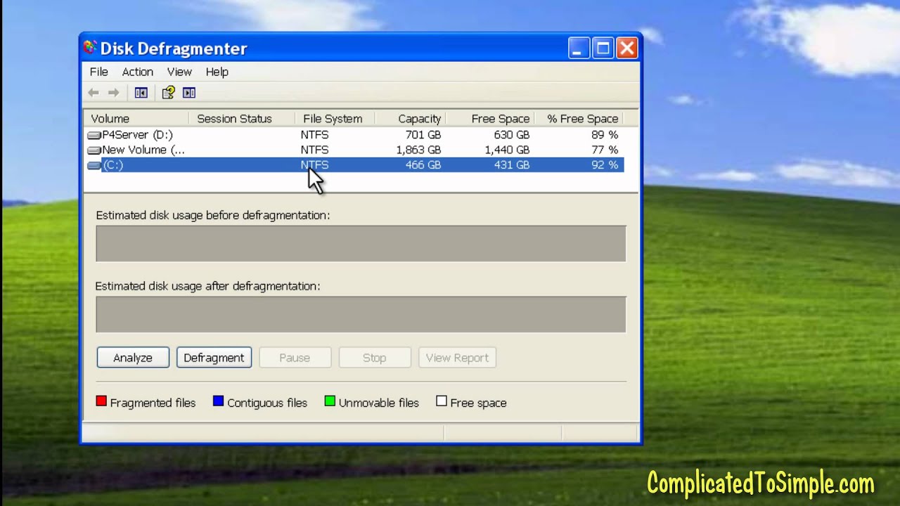 Windows XP Defragmentation - YouTube
