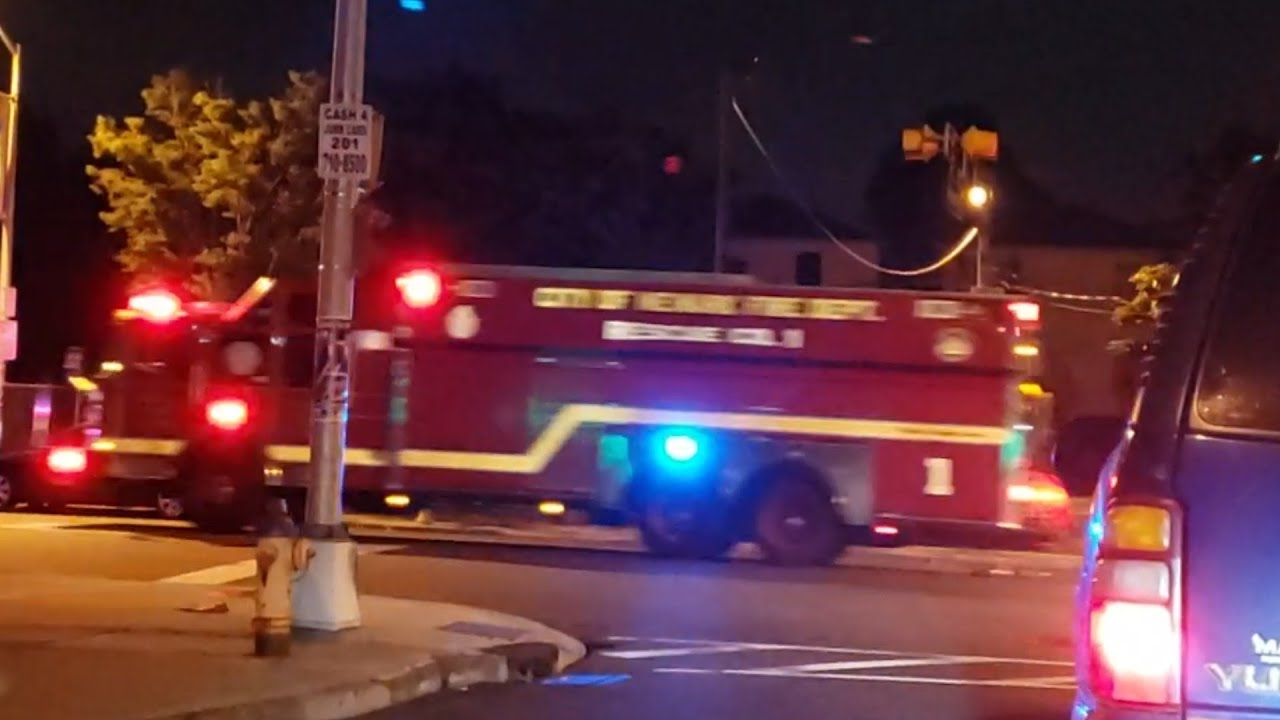 Newark NJ Fire Department Battalion 1 / Rescue 1 Responding 6-29-19 ...