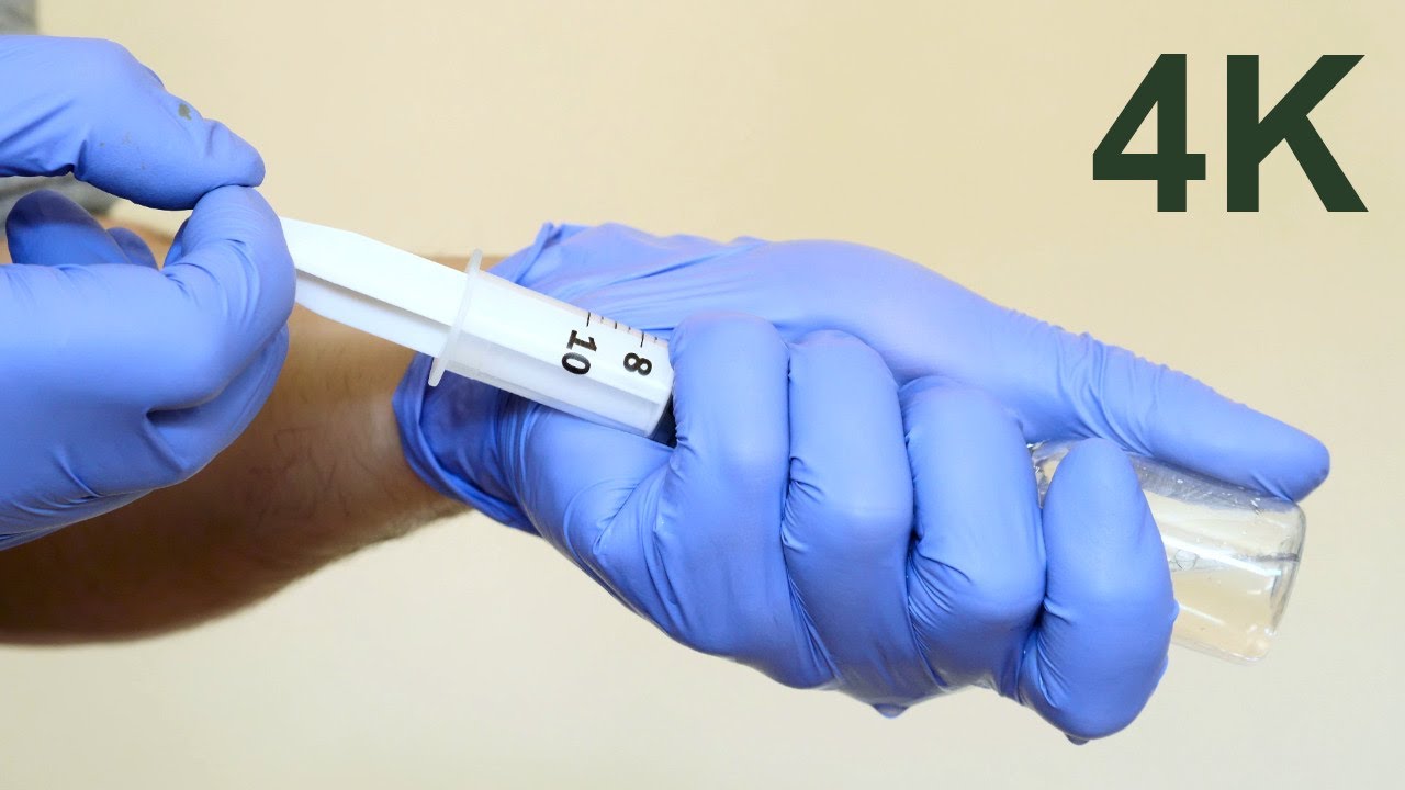 4K Free Stock Footage: Filling a Syringe - Needle, Dripping, Gloves (10 ...