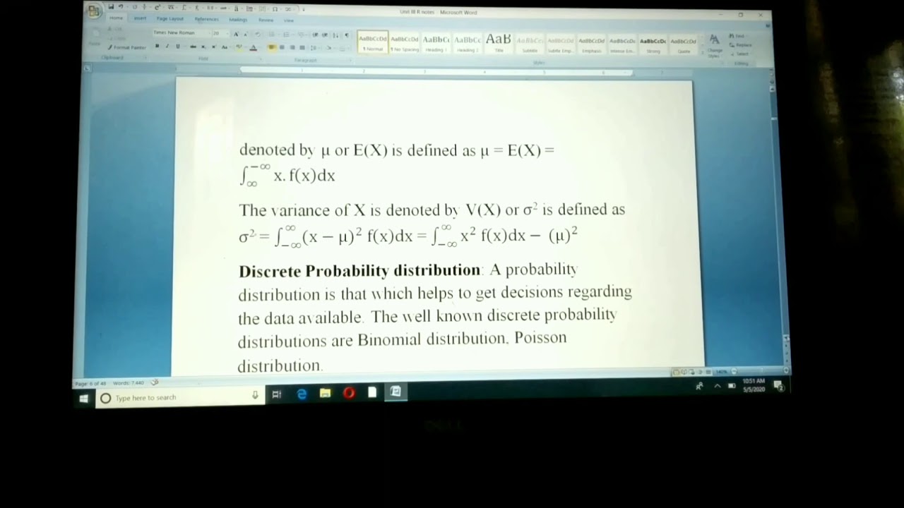 Probability distributions in R language - YouTube