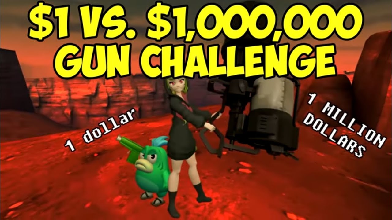 $1 vs $1,000,000 Gun Challenge - YouTube