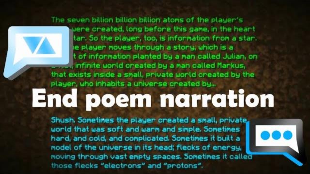 Minecraft End poem - Narrated by Dylan and A2 - YouTube