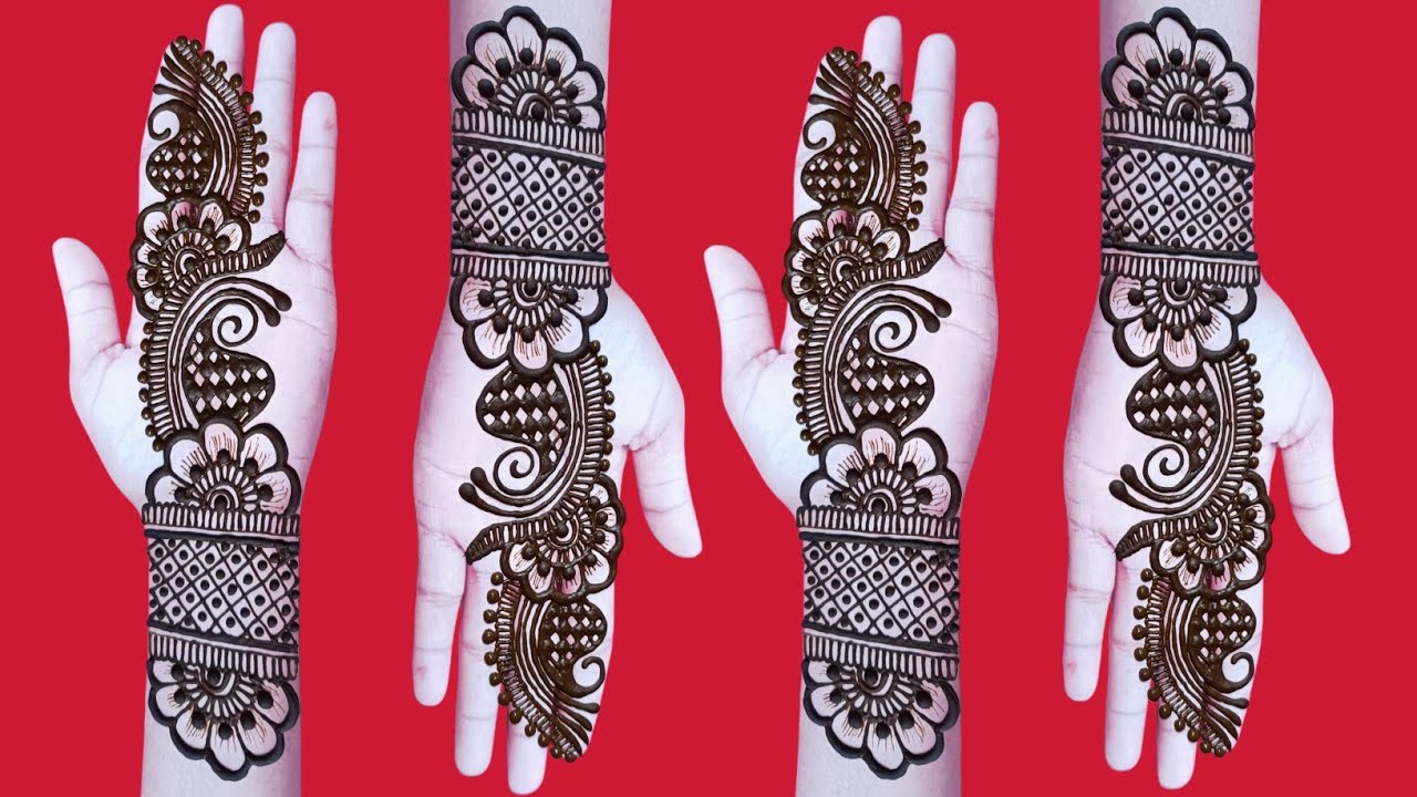 simple bridal mehendi design | mehendi designs for front hand | Mehendi ...