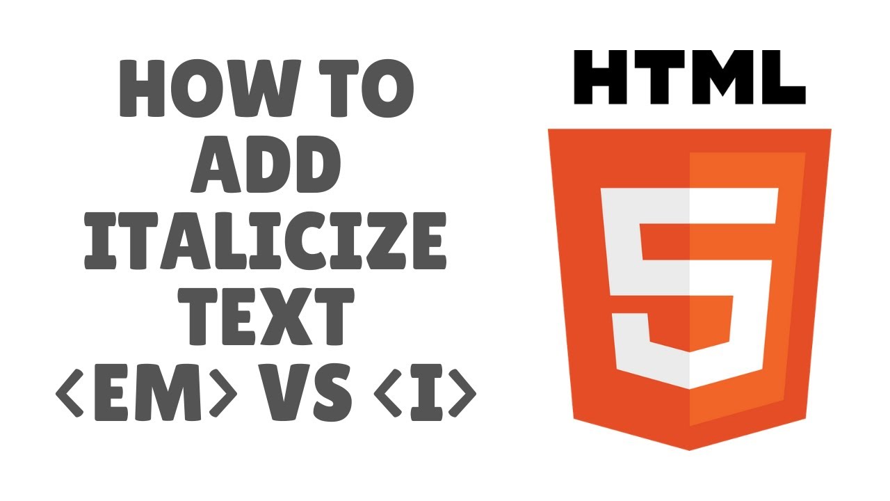 Two Ways To Italicize Text In HTML Code Academy YouTube Two Ways To Italicize Text In HTML Code Academy YouTube