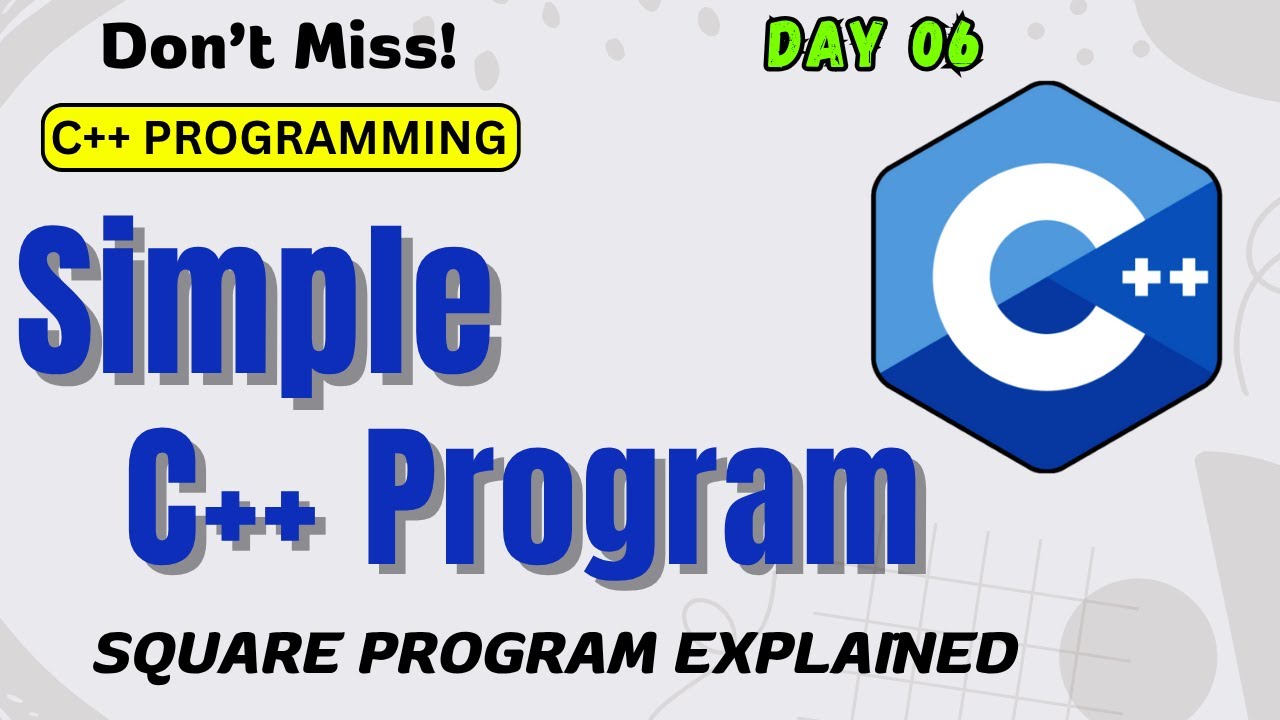 C++ Program To Find The Square Of Any Number | program to find square ...