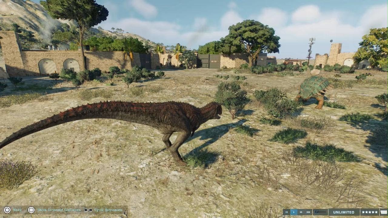 Jurassic World Evolution 2: Bumpy Ankylosaurus vs Dominion Carnotaurus ...