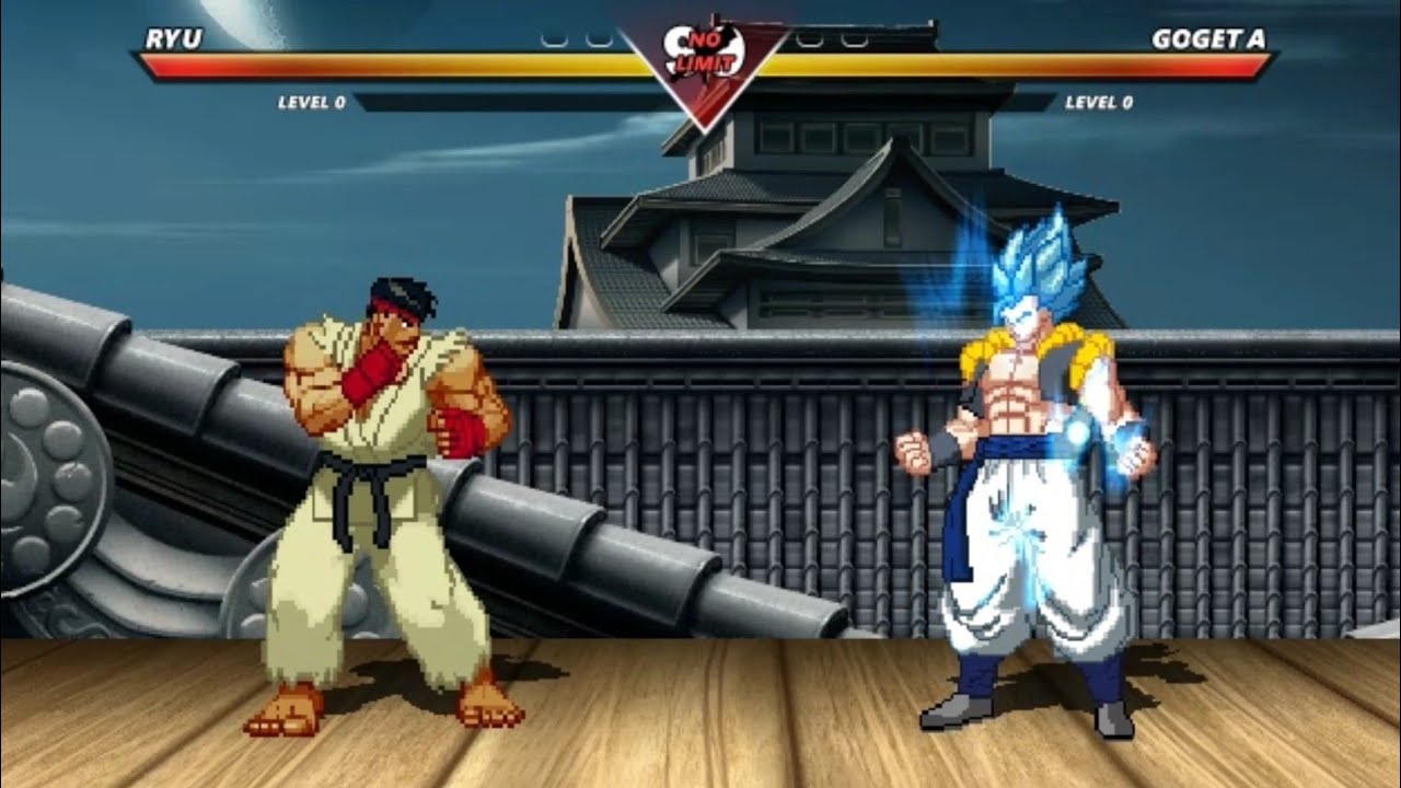 RYU vs GOGETA - High Level Insane Fight ! - YouTube