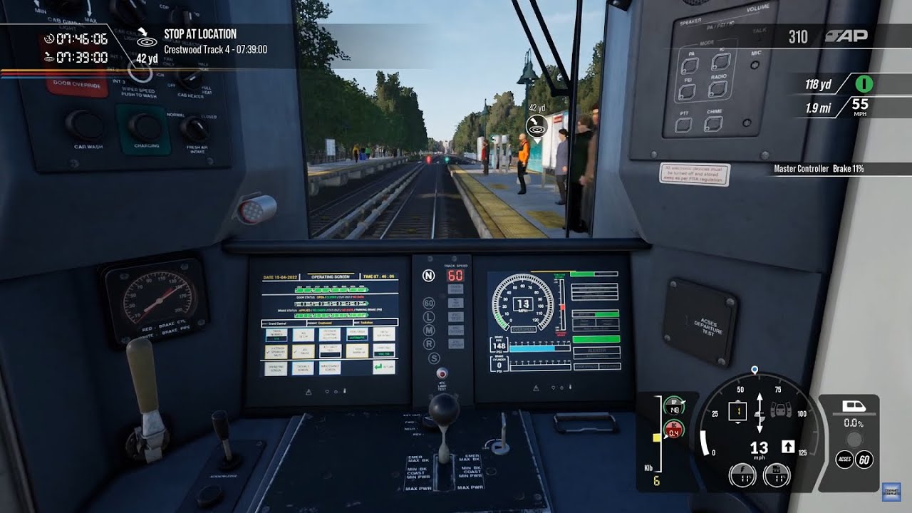 Train Sim World Harlem Line AI Takes Wrong Line Up and Freezes - YouTube