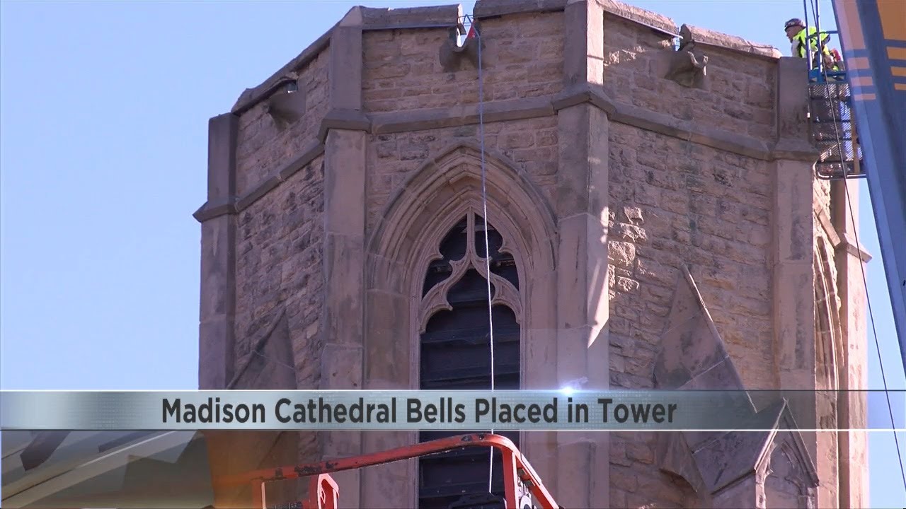 Bells hung at Madison's Cathedral of Saint Bernard - YouTube