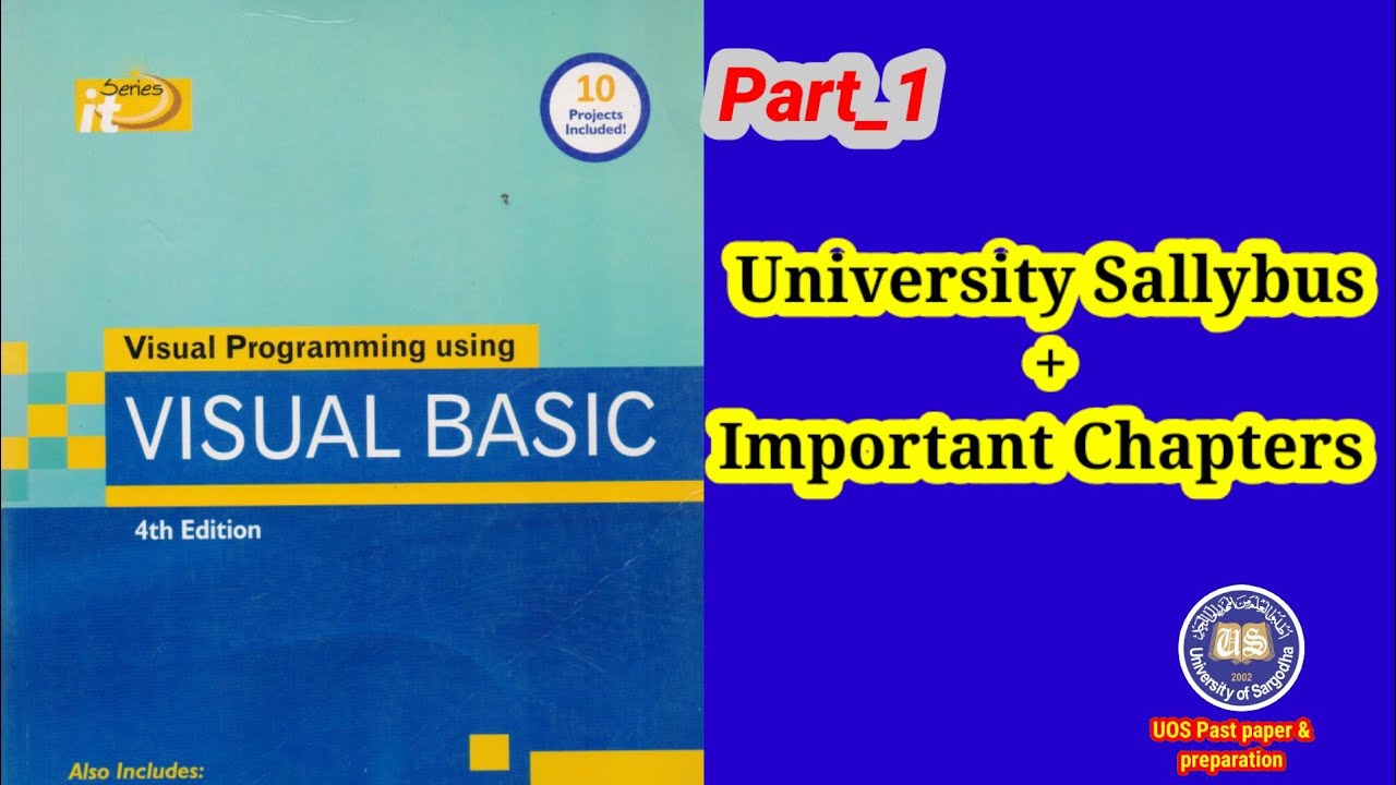 visual basic important question Bsc/ads /ada Part 1 university course outlines sallybus - YouTube