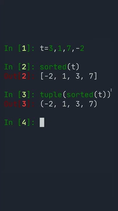Sorting a tuple - 1 Minute Python Tutorial #shorts - YouTube