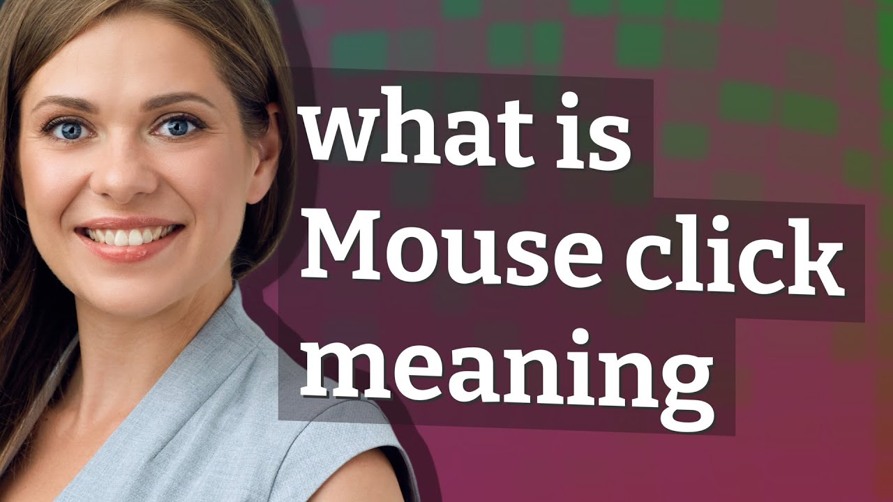 Mouse click | meaning of Mouse click - YouTube