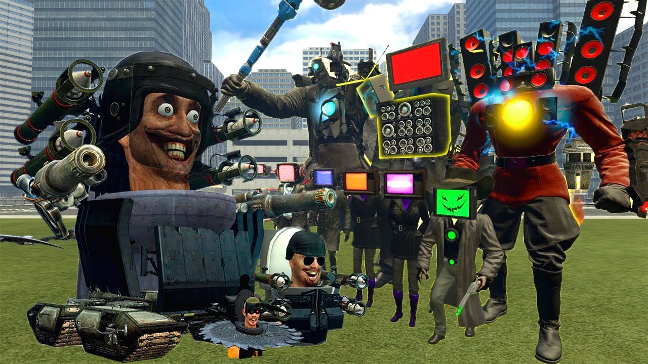 ARMODED LAUNCHER TANK SKIBIDI TOILET VS CAMERAMAN/SPEAKERMAN AND TV MAN ...