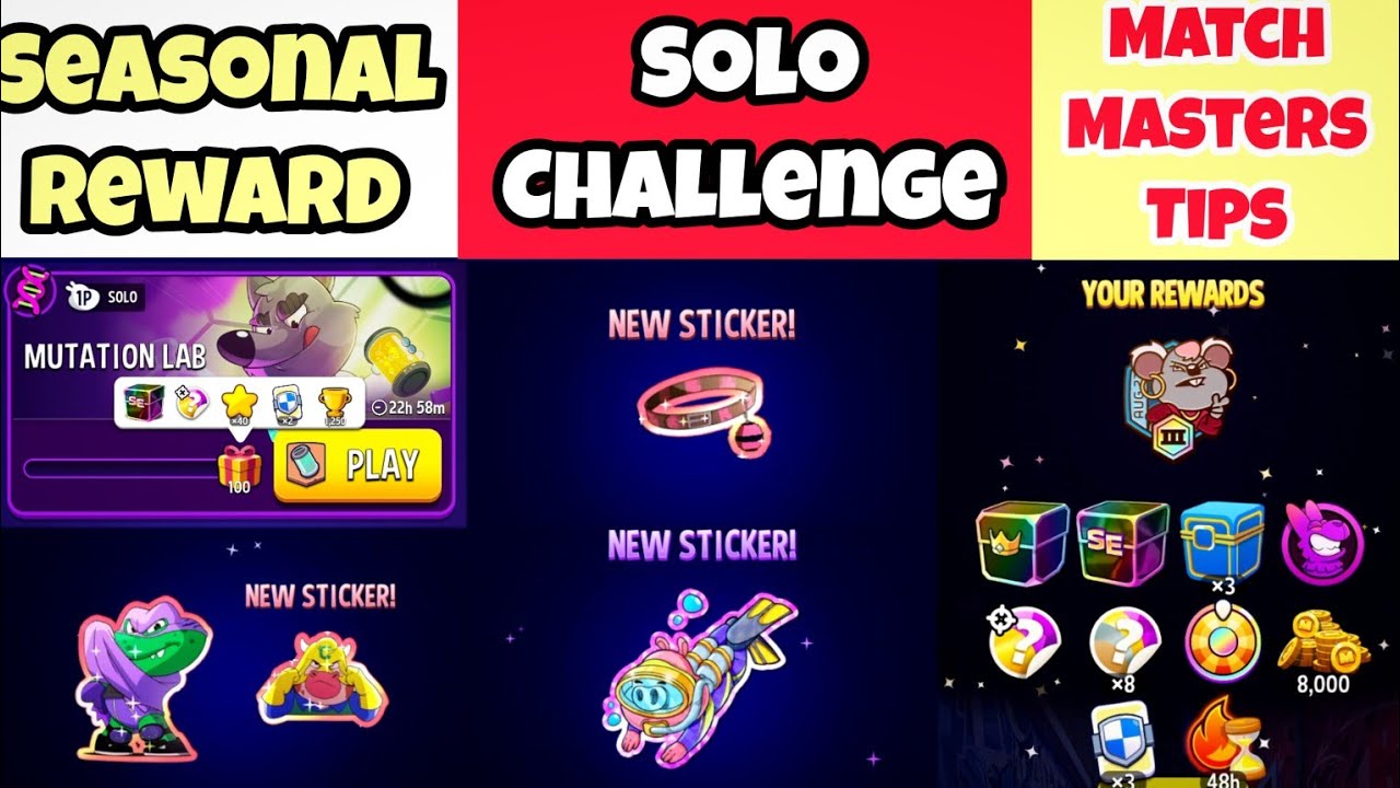 Match Masters August Season End Reward || MUTATION LAB SOLO CHALLENGE ...