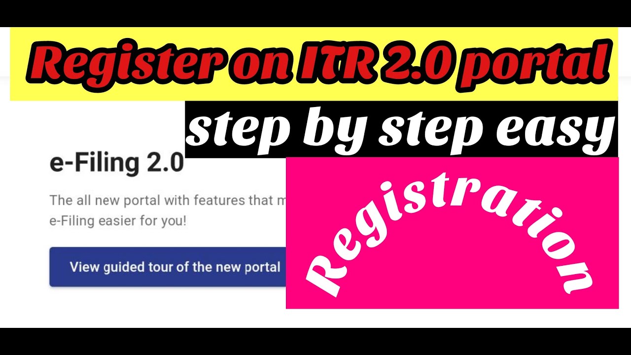 How to register on new ITR 2.0 portal | easy steps of ITR registration ...